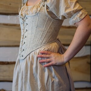 Wool 18th Century Short Stay With Front Lacing, Corset or Bodice for ...