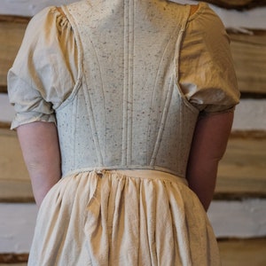 Wool 18th Century Short Stay With Front Lacing Corset or - Etsy