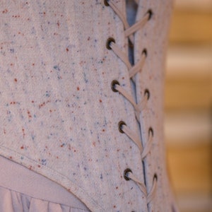 Wool 18th Century Short Stay With Front Lacing, Corset or Bodice for ...