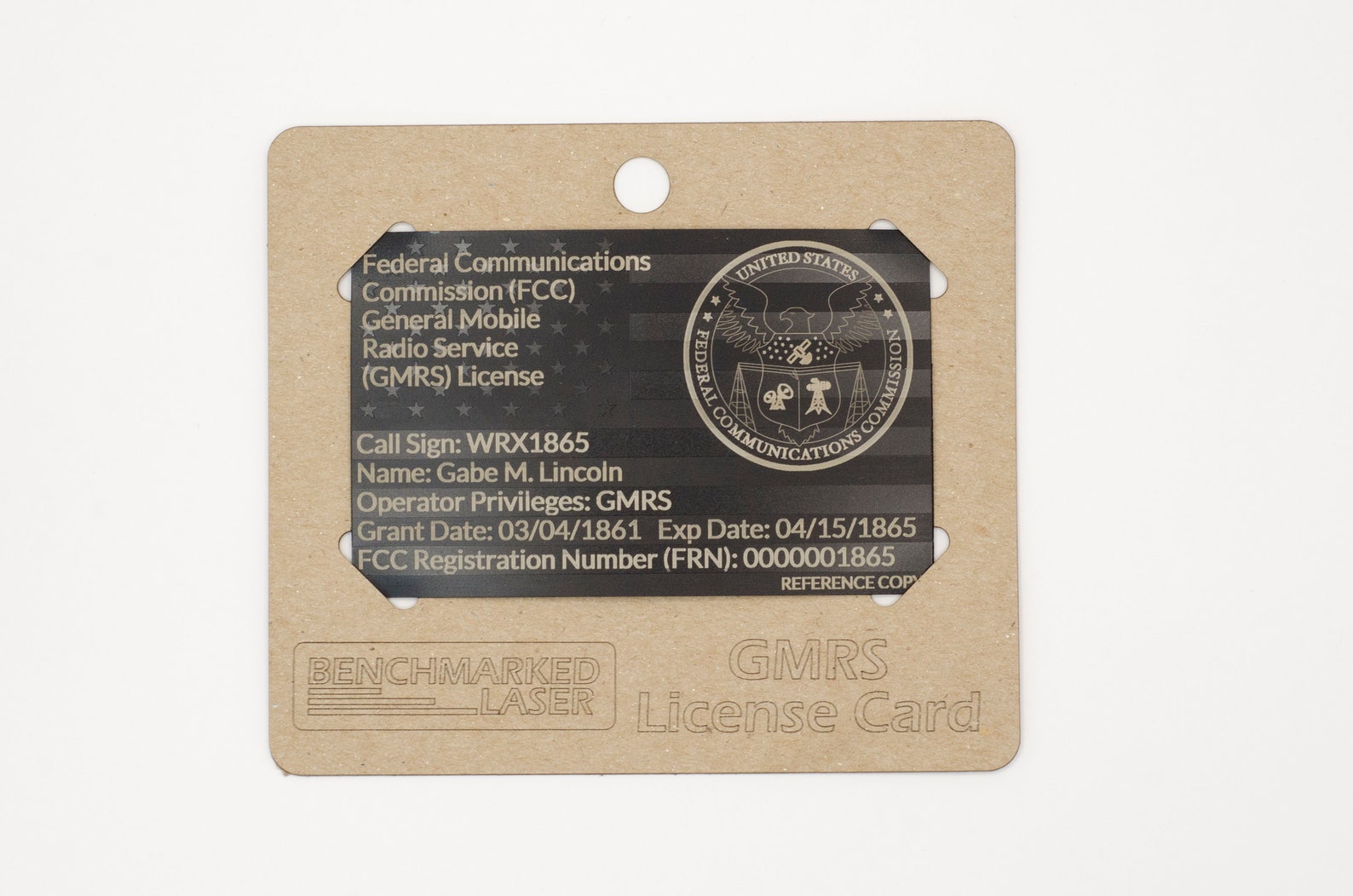 GMRS Radio Card ID, Gift for GMRS Operator, License, Multi-layer ...