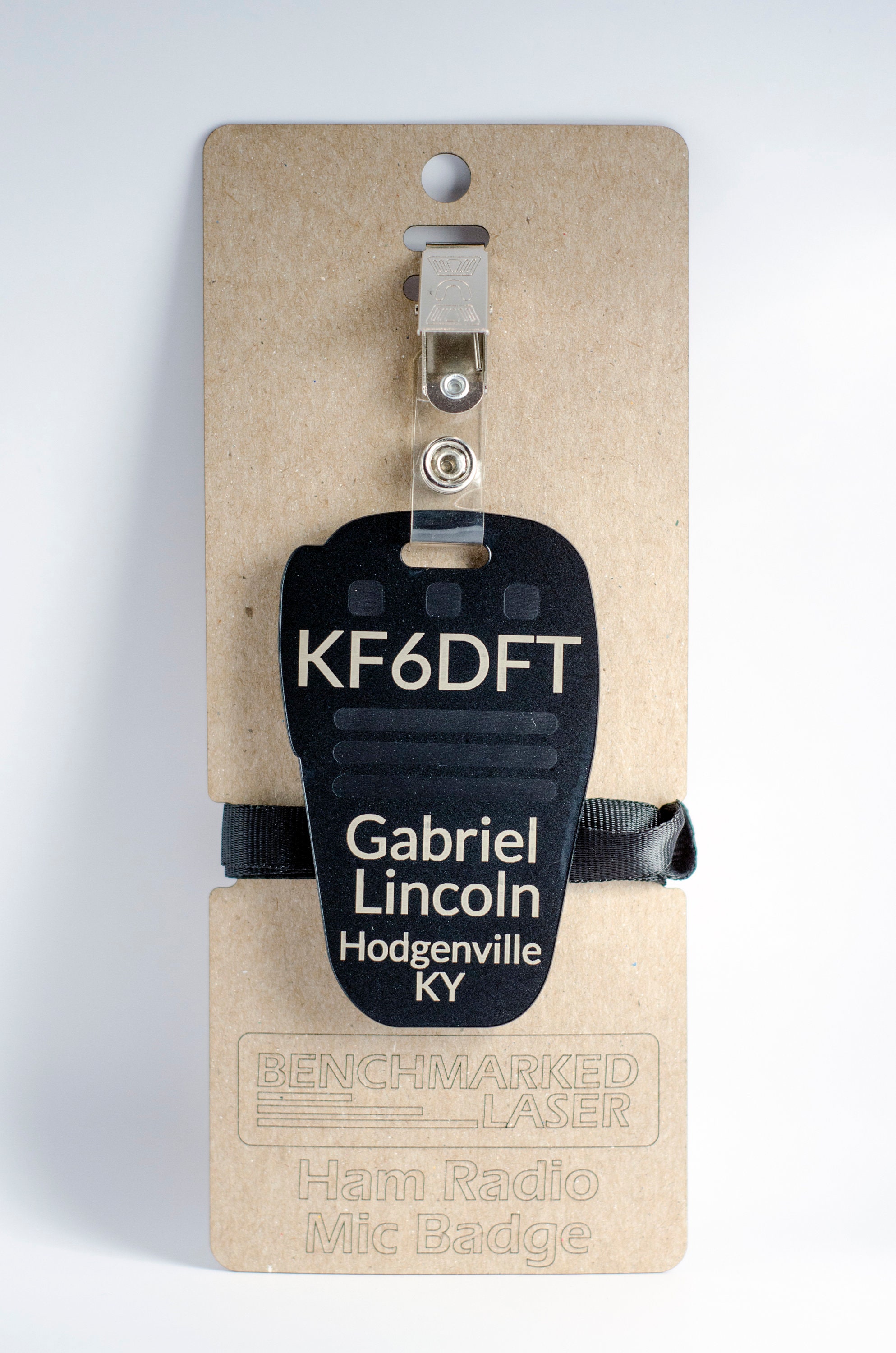 Ham Radio Badge ID, Microphone Shape, Gift for Ham, Name Tag, Ham Made ...