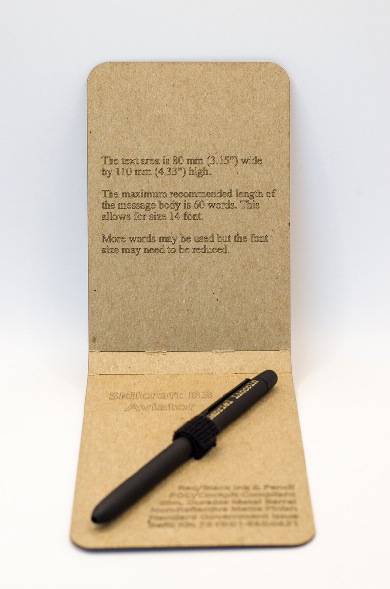 Personalized Skilcraft Aviator Pen, Custom Card, Metal, High Quality ...