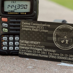 Ham Radio Id Card - Etsy
