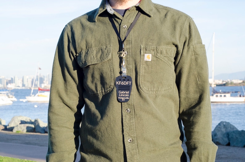 Ham Radio Badge ID, Microphone Shape, Gift for Ham, Name Tag, Ham Made ...