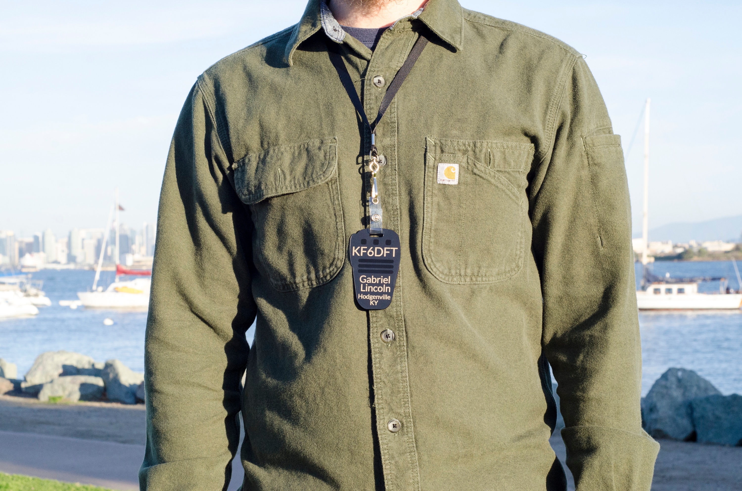 Ham Radio Badge ID, Microphone Shape, Gift for Ham, Name Tag, Ham Made ...