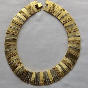 Vintage Gold Tone Cleopatra Collar Necklace - Etsy