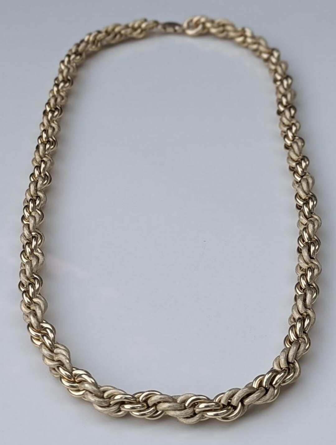 Vintage W. Germany Gold-tone Braided Chain Necklace - Etsy