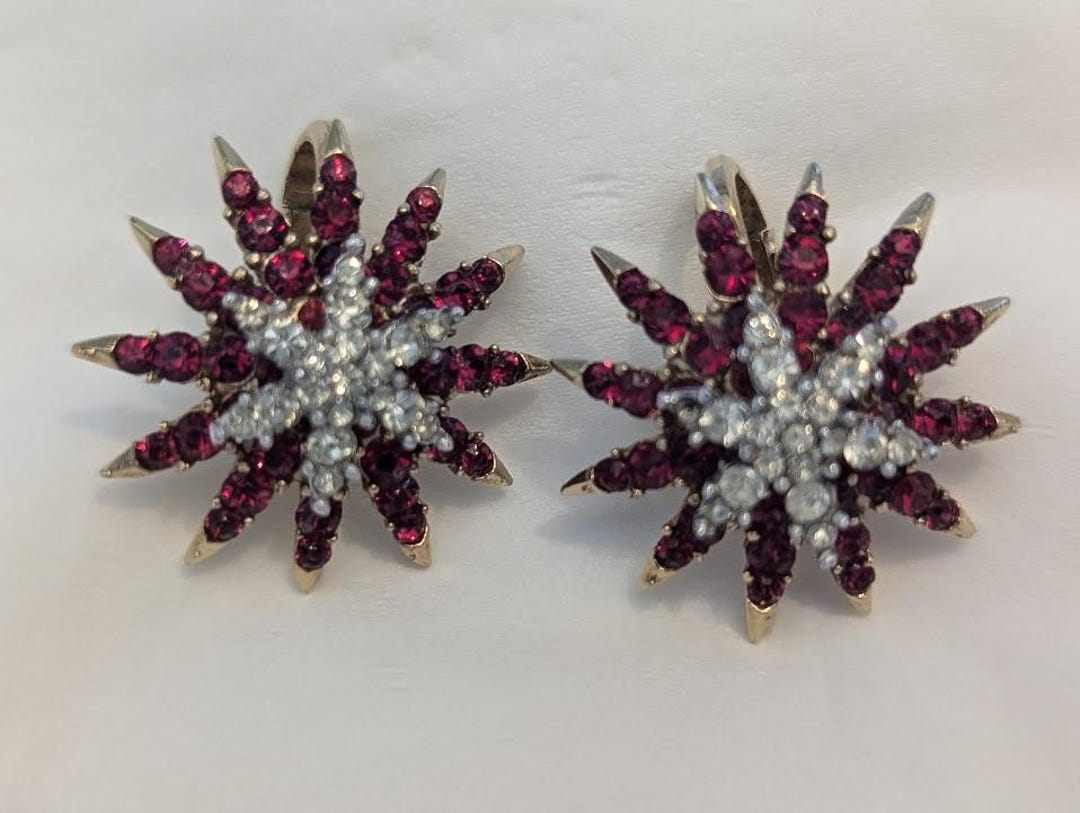 Crown Trifari Starflight Fireworks Earrings - Etsy