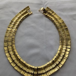 Vintage Gold Tone Cleopatra Collar Necklace - Etsy