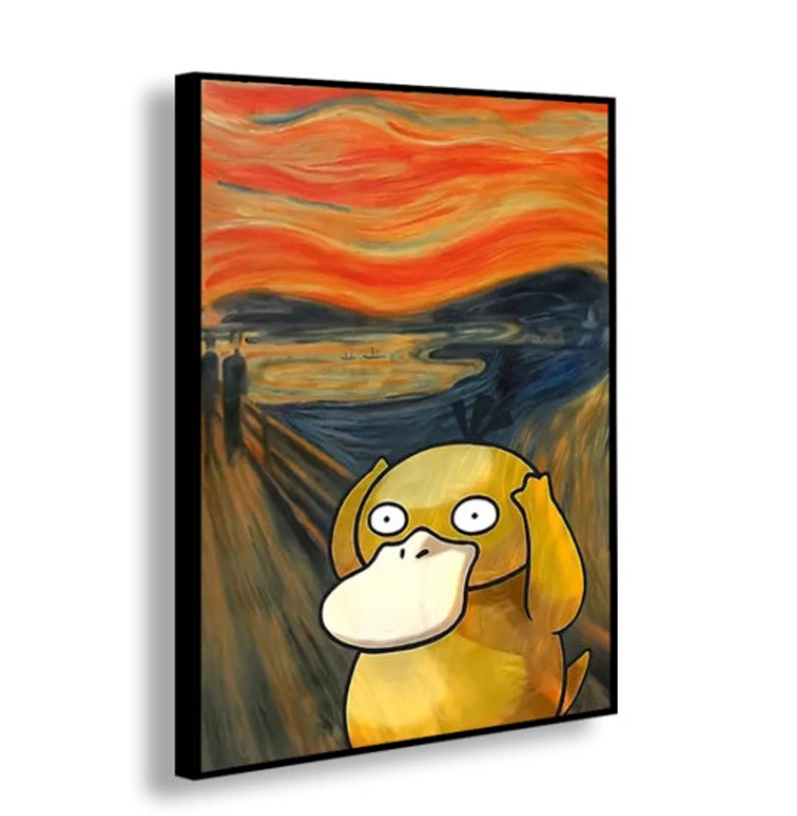 Pokemon Van Gogh Psyduck Canvas Wall Print Art Japanese Scream Van Gogh ...