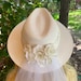Beautiful White Fedora Wedding Hat. Accented With Roses and Lilies ...