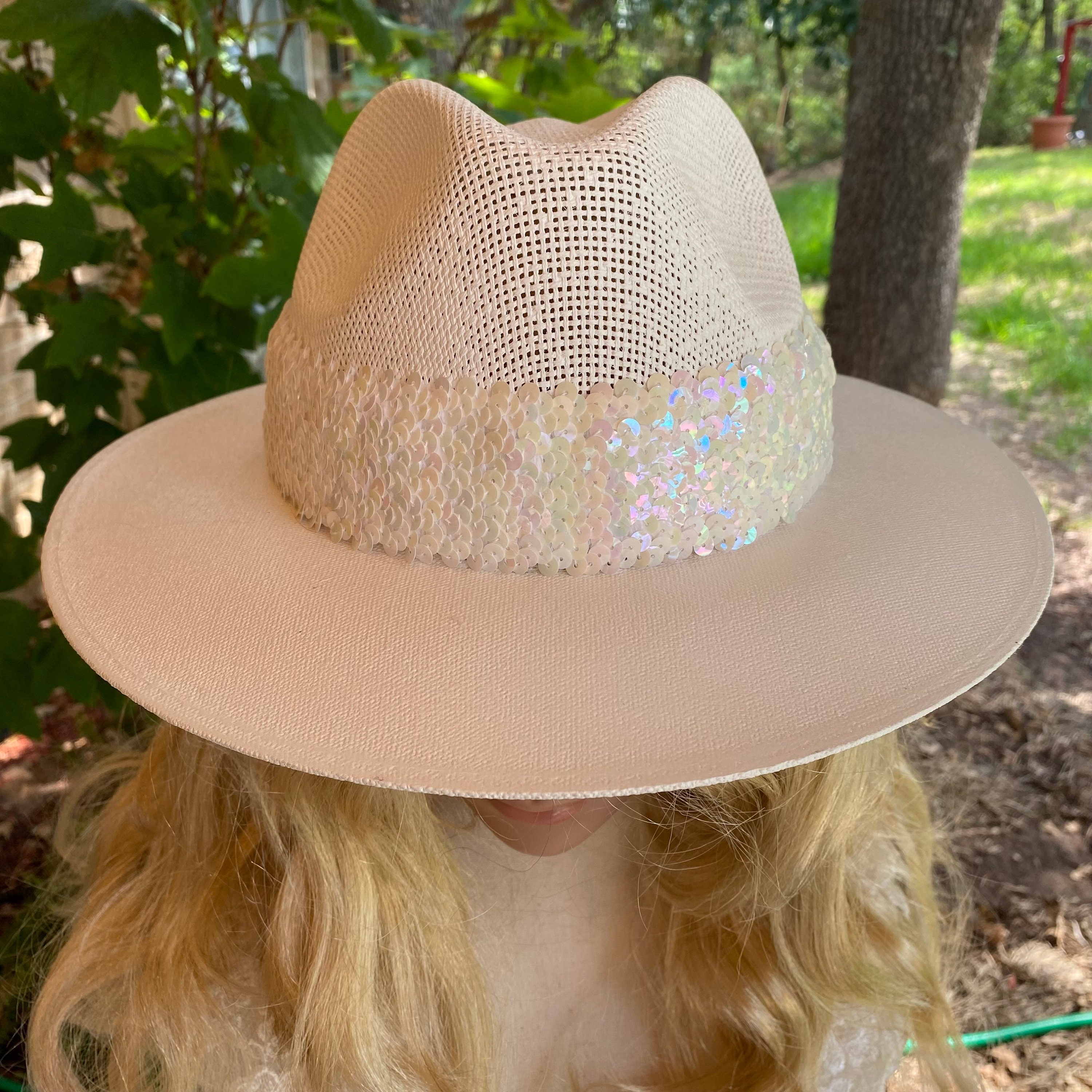 Beautiful White Fedora Wedding Hat. Accented With Roses and Lilies ...