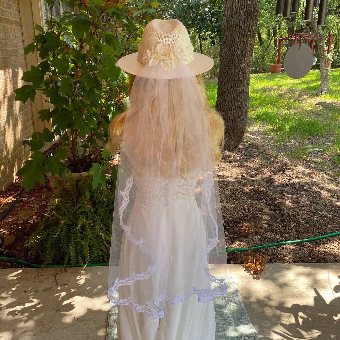 Beautiful White Fedora Wedding Hat. Accented With Roses and Lilies ...