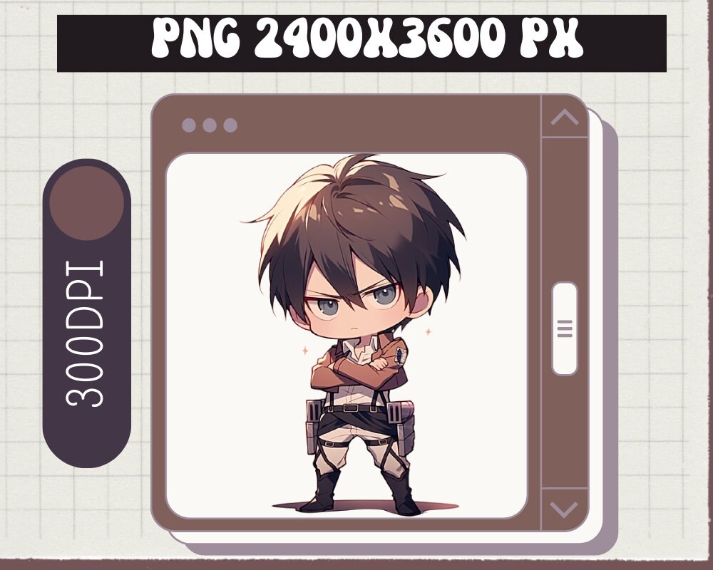 Chibi Aot Character Anime Png AI Generated Clip Art Printable Manga ...