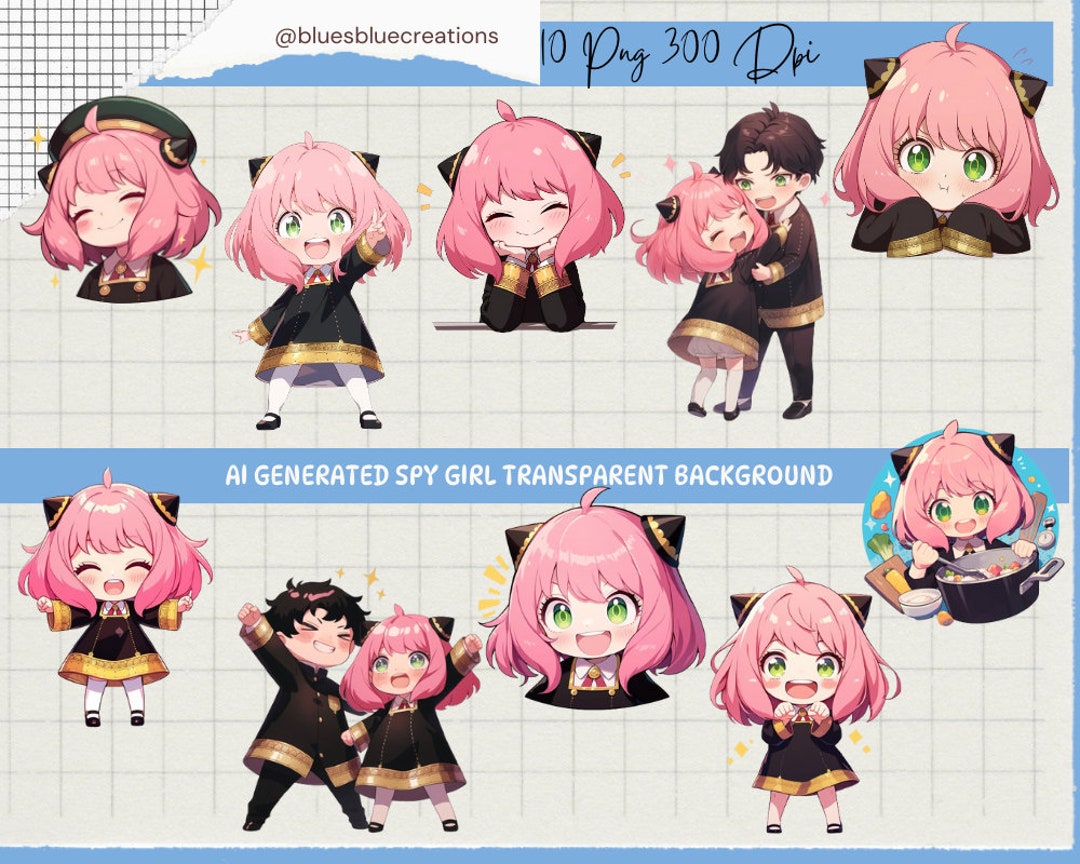 Chibi Spy Girl Anime Png AI Generated PNG, Cliparts Transparent ...