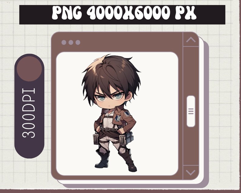 Chibi Aot Character Anime Png AI Generated Clip Art Printable Manga ...