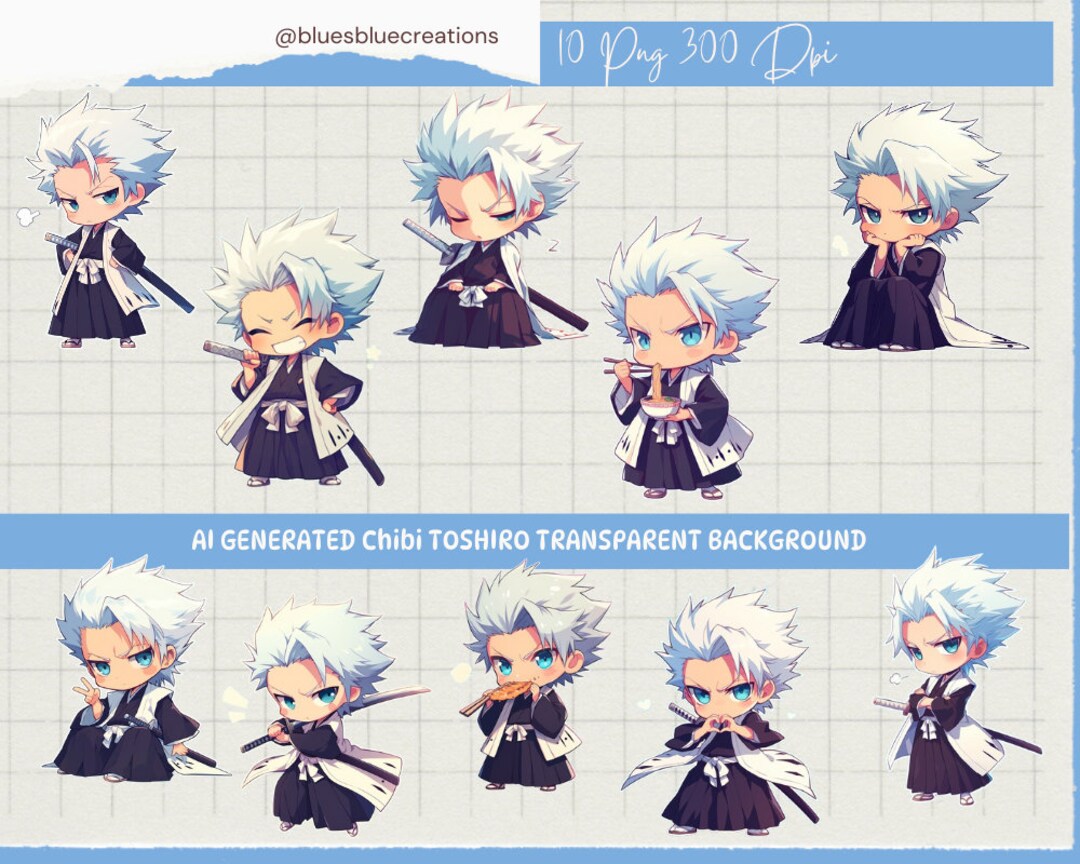 Chibi Ice Bleach Character Anime Png, AI Generated Cliparts Transparent ...