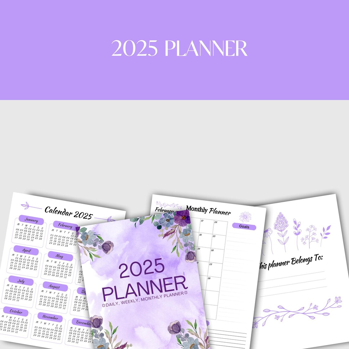 2025 Printable Daily Weekly Monthly Planner | A4 & Letter Size ...