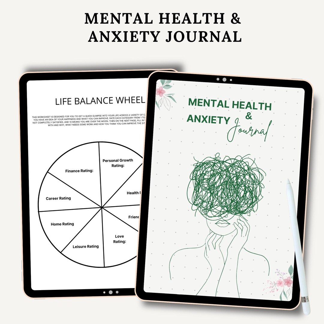 Mental Health & Anxiety Journal Printable | Anxiety Relief Planner ...
