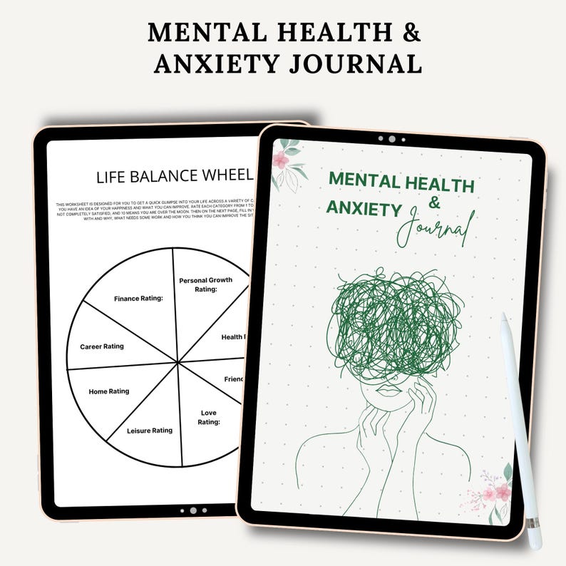 Mental Health & Anxiety Journal Printable | Anxiety Relief Planner ...