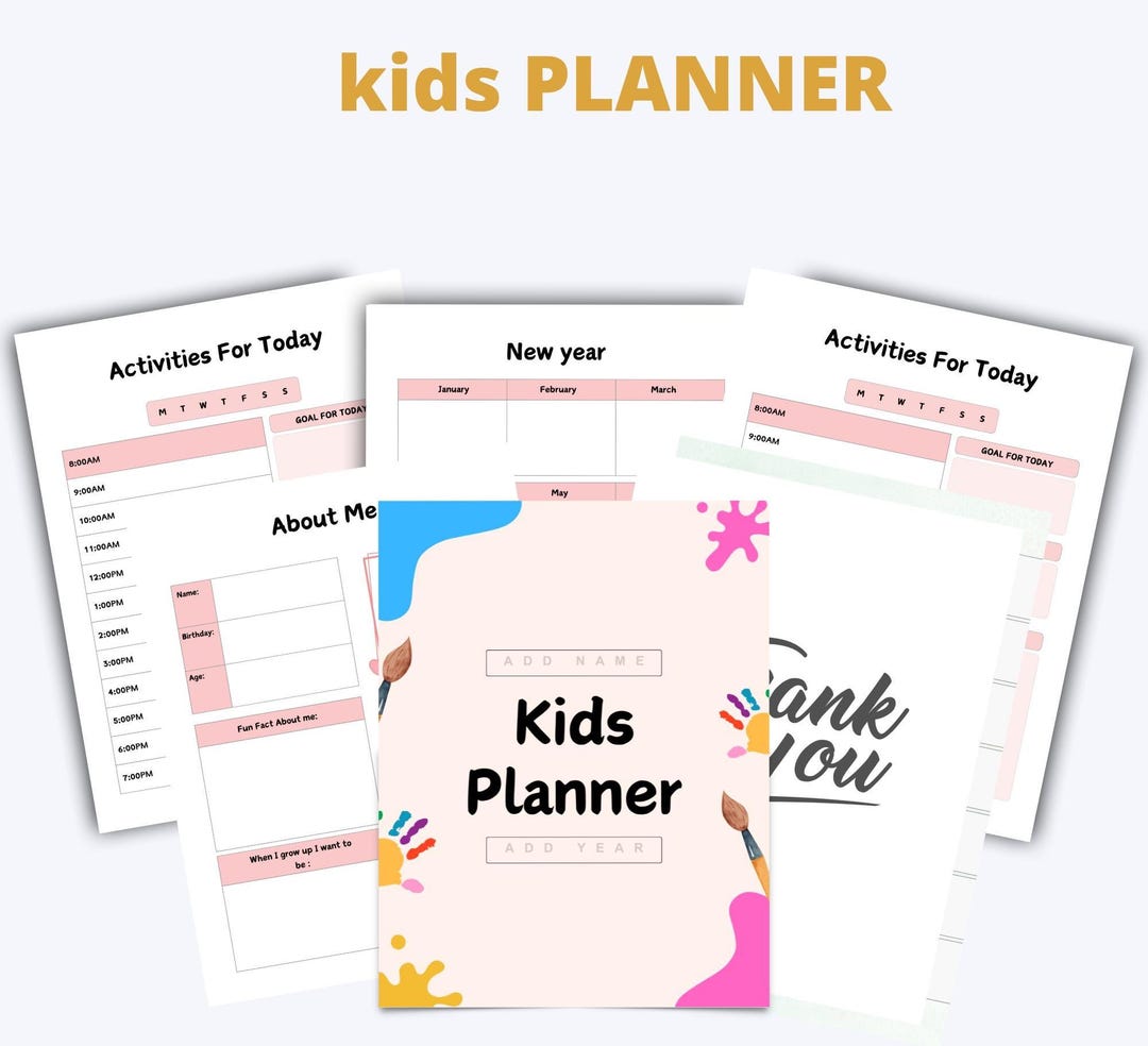 2025 Kids Planner | Printable & Editable | Fun and Colorful Design ...