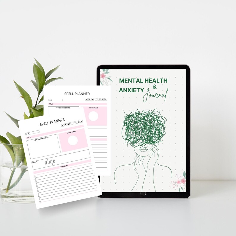 Mental Health & Anxiety Journal Printable | Anxiety Relief Planner ...