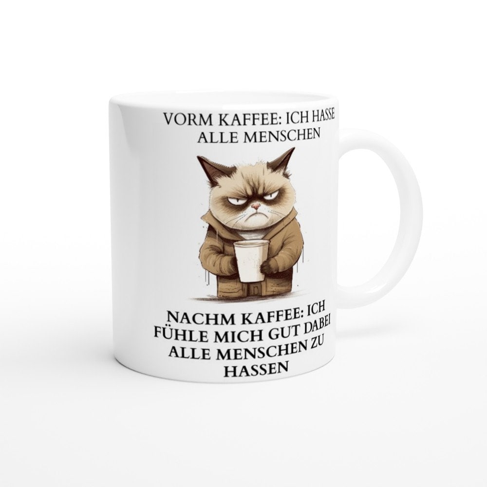 Grumpy Cat Tasse mit Spruch | lustiges Geschenk | Geschenkidee für ...