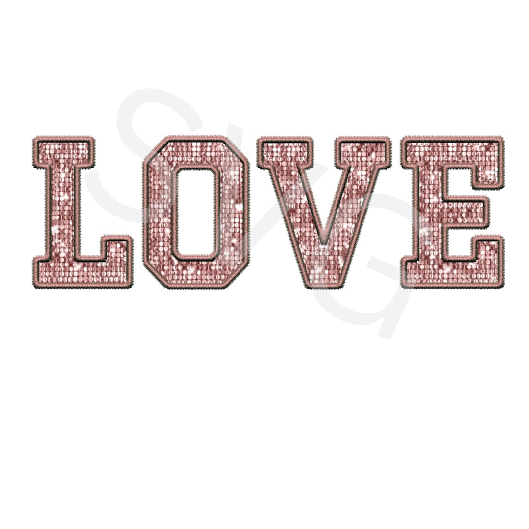 Valentines PNG, Glitter Valentine Png, Love Script With Faux Sparkles ...