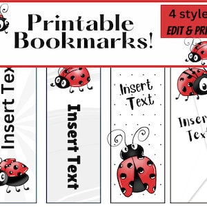 Printable Bookmark Bundle, Book Marks for Kids, Bookmark Custom Canva ...