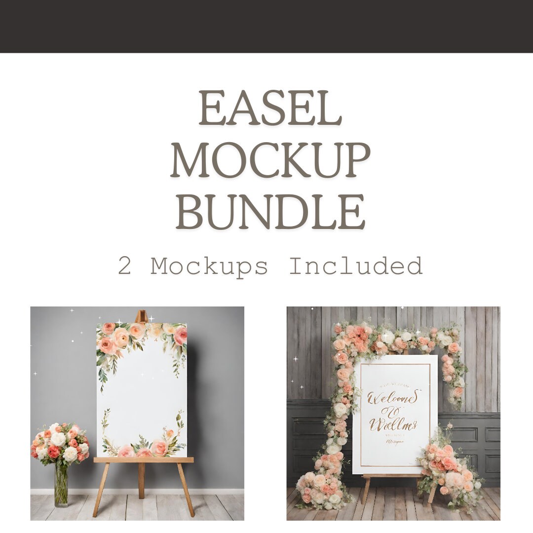 Wedding Easel Mockup, Easel Sign Mockups, Welcome Sign Mock Up, Signs ...
