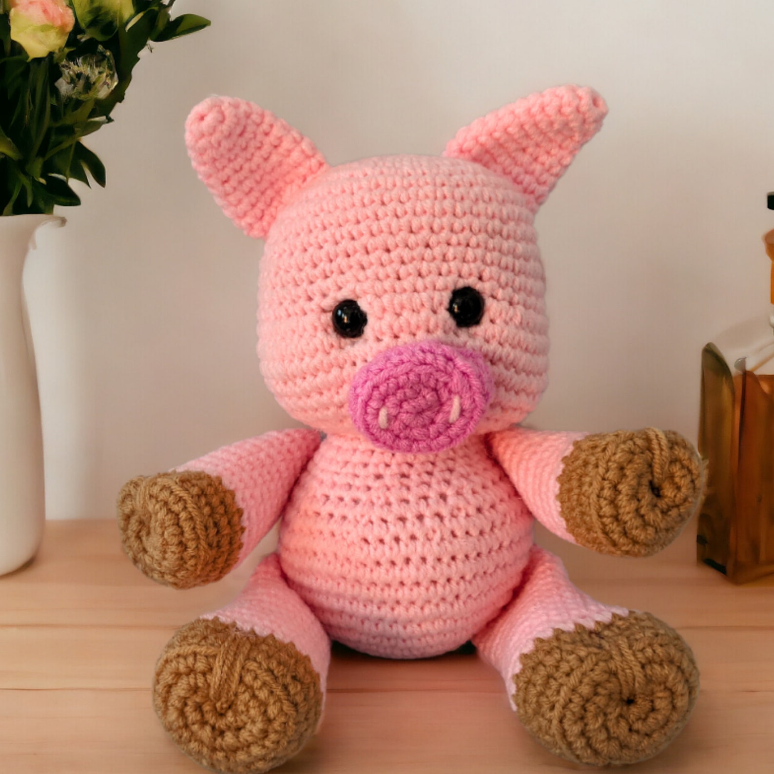 Crochet Pattern, Pink Crochet Piglet, Pdf Pattern - Amigurumi Pig, Pig ...