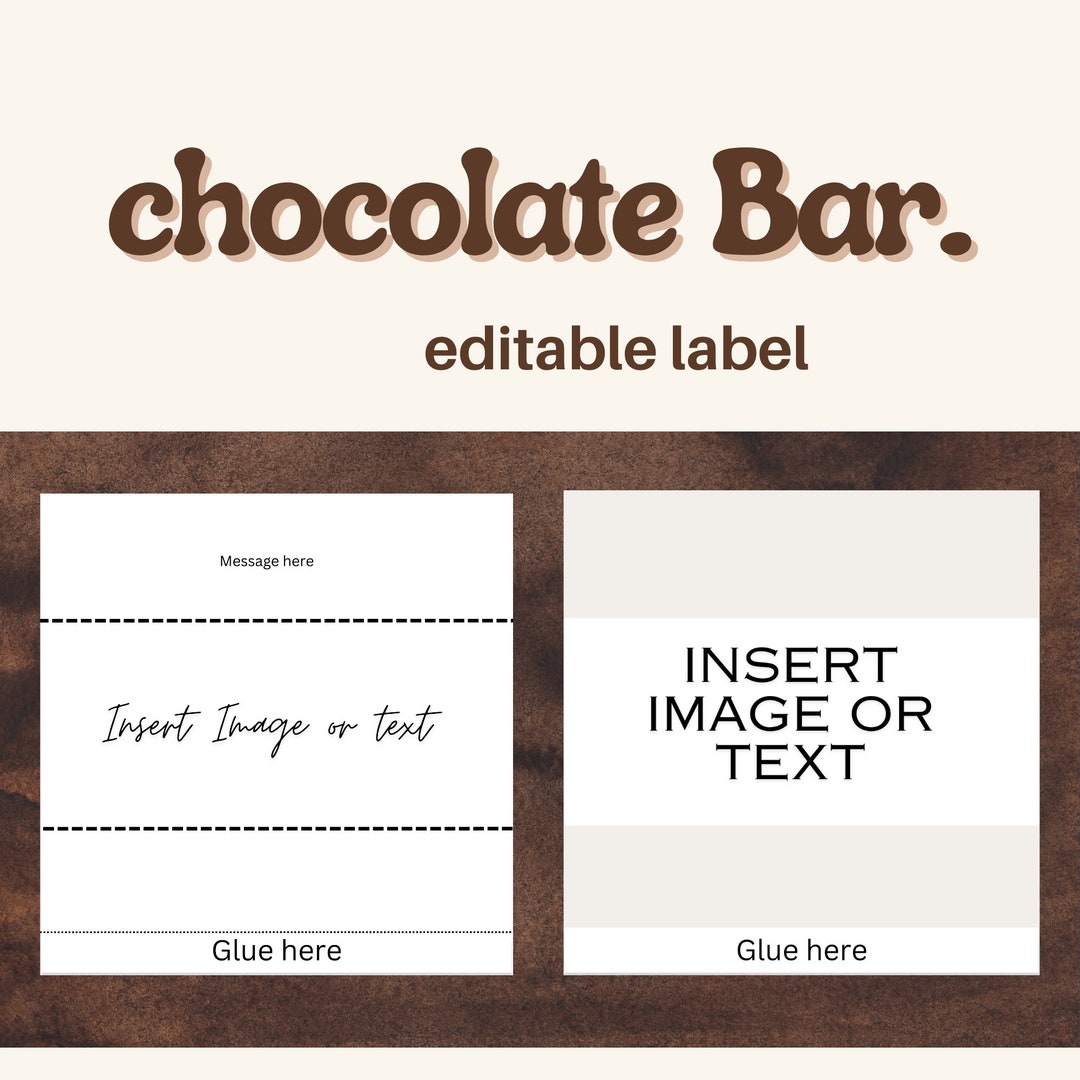 Chocolate Bar Wrapper Template, Blank Editable Canva Template, Chip Bag ...