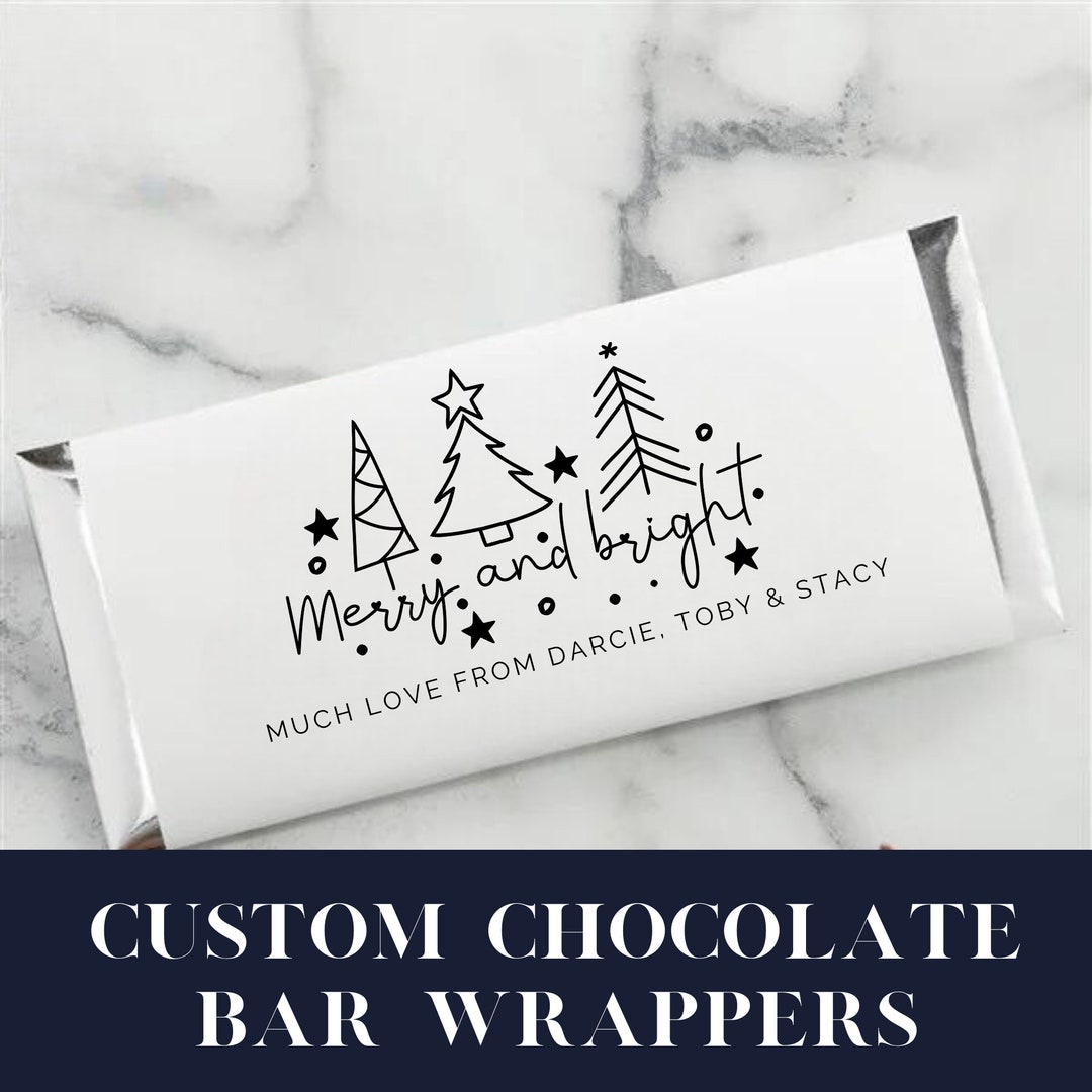 Merry Christmas Customized Candy Bar Wrapper, Staff Appreciation ...