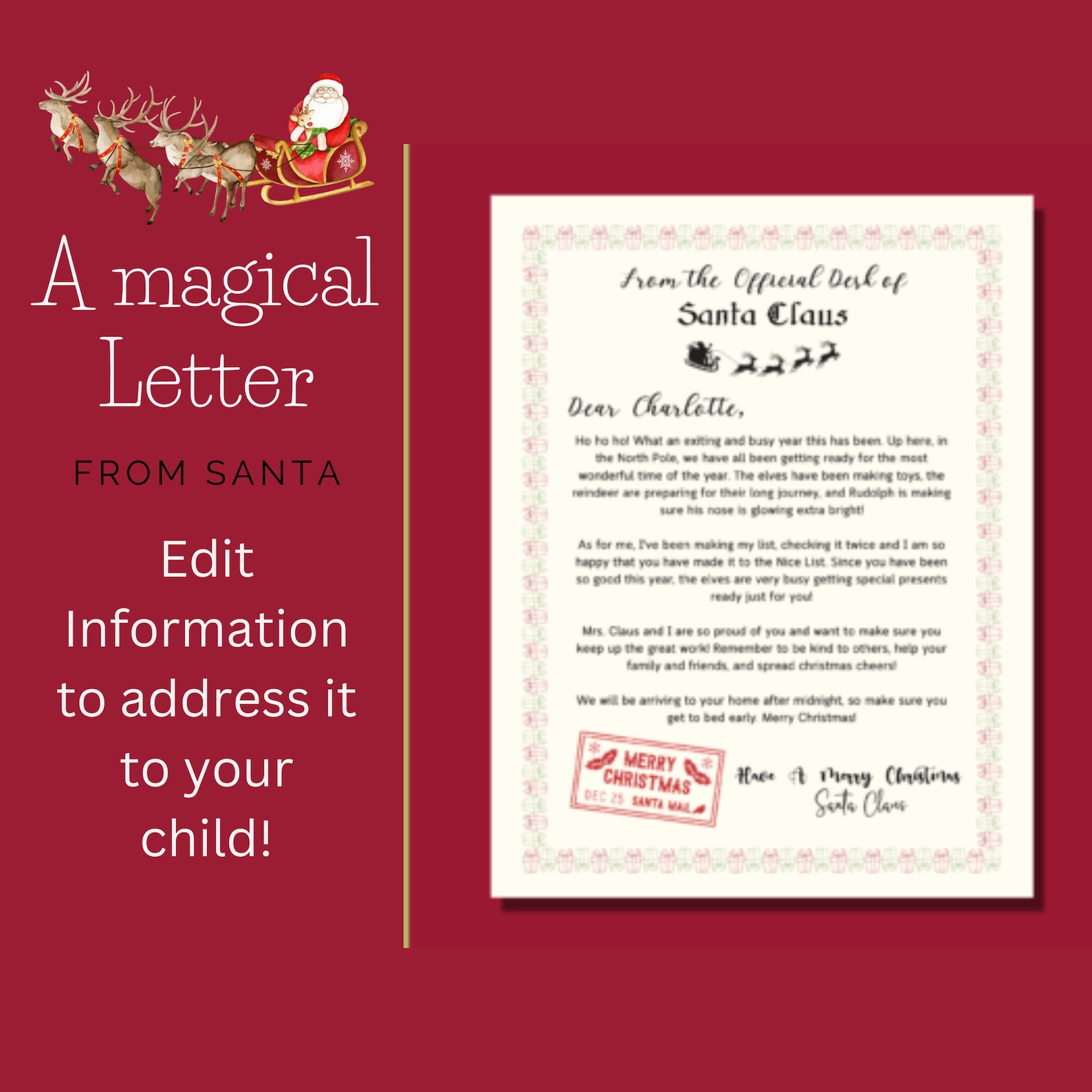 Letter to Santa Kit, Christmas Wish List, Christmas Printable Activity ...