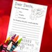 Letter to Santa Coloring Page, Kids Christmas Wish List, Printable ...