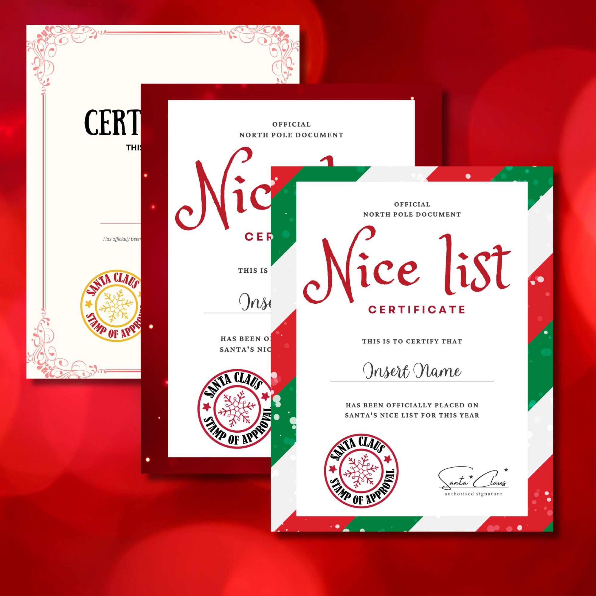 Editable Santa Letter & Nice List Certificate Template, Printable ...
