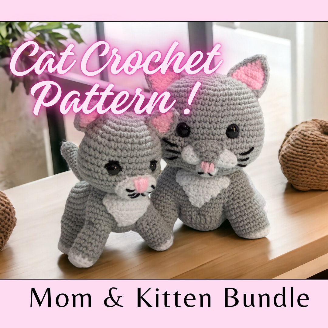 Crochet Cat, Cat Crochet Pattern, Crochet Plush, 2 in 1 Crochet Pattern ...