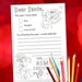 Letter to Santa Coloring Page, Kids Christmas Wish List, Printable ...