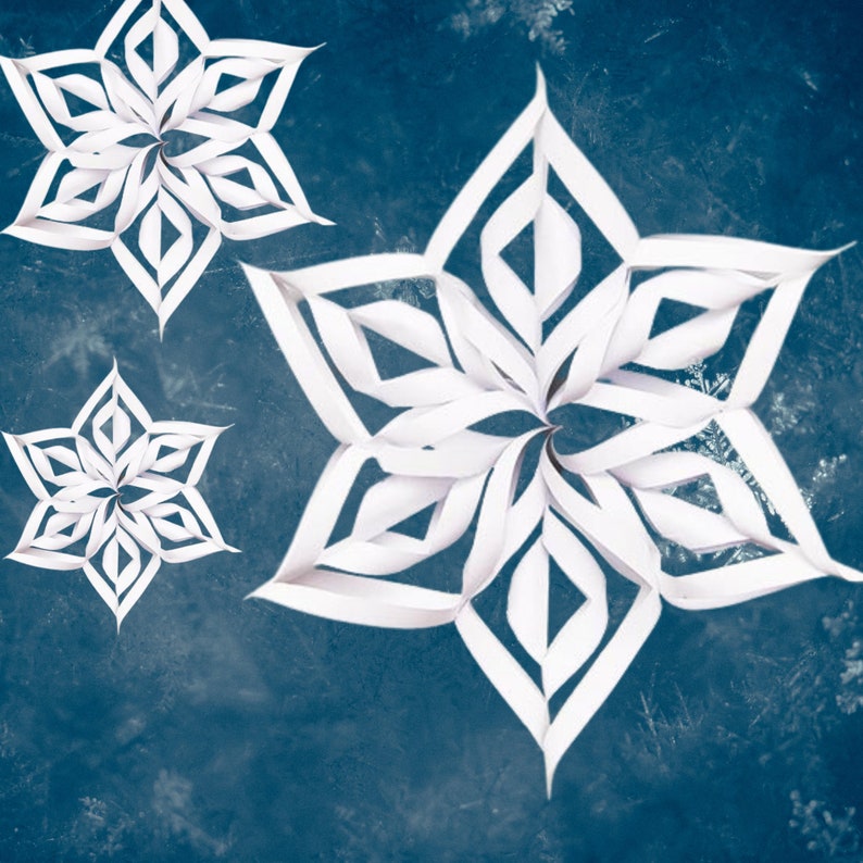 Snowflake Kid's Craft, Winter Kid's Craft, Printable Snowflakes Craft ...
