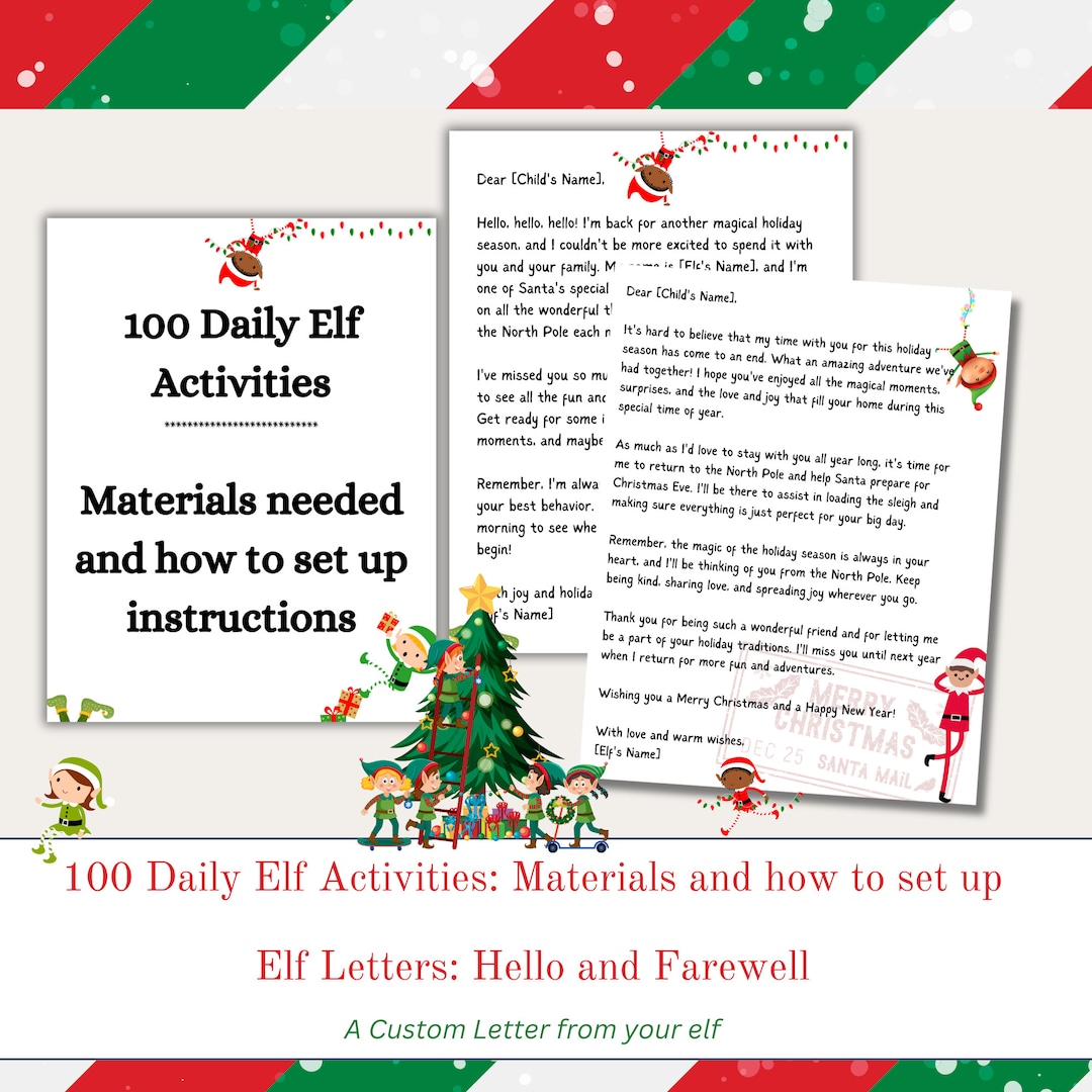 Christmas Elf Bundle, Elf is Back, Elf on the Shelf Activity Kit ...