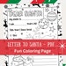 Letter to Santa Coloring Page, Kids Christmas Wish List, Printable ...