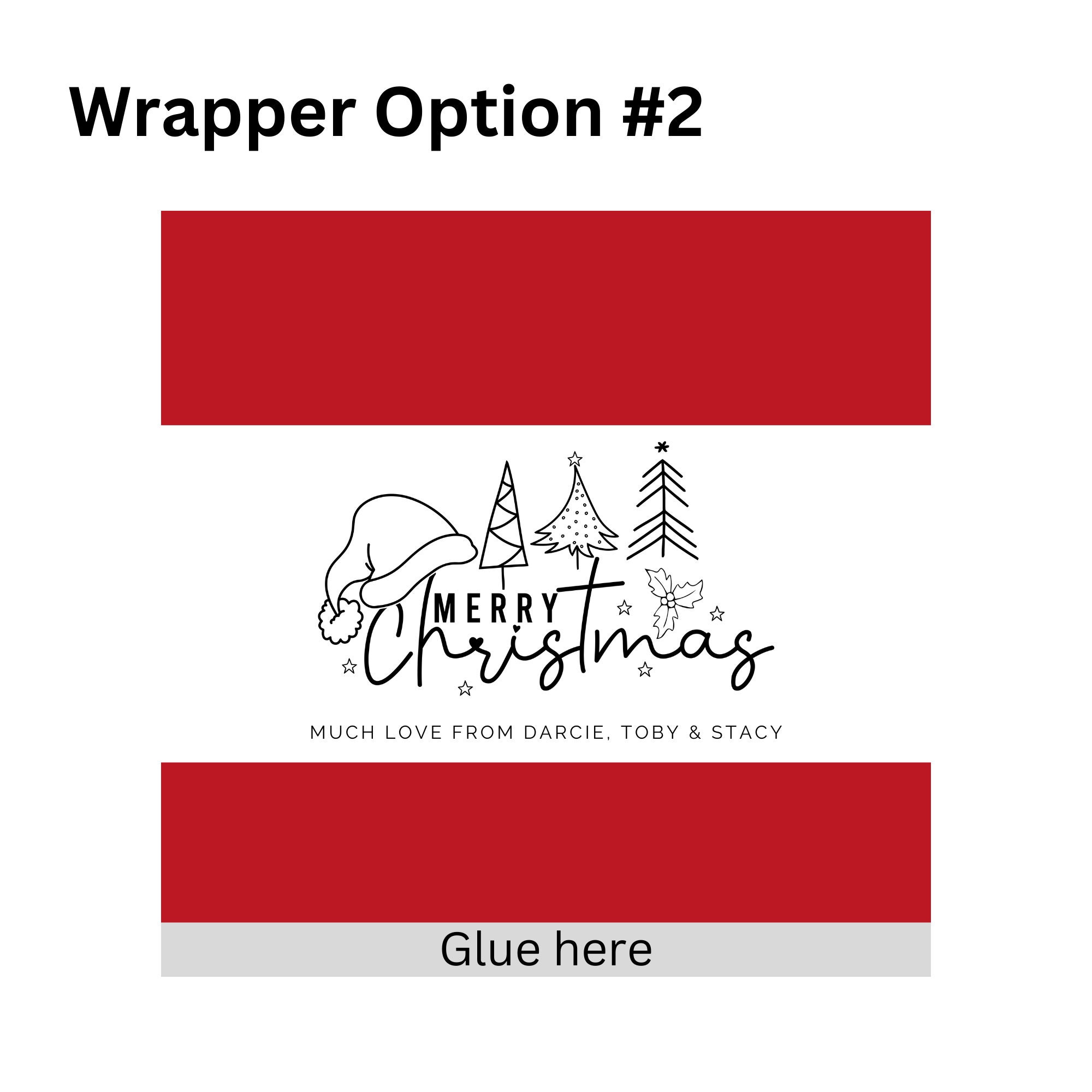 Digital Christmas Holiday Candy Bar Wrappers, Chocolate Candy Bar ...