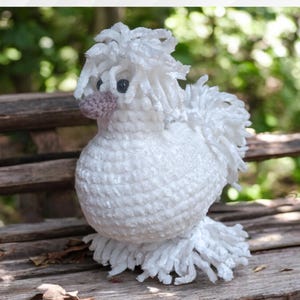 Crochet Pattern- Plush Silkie Chicken, Crochet Amigurumi Chicken ...
