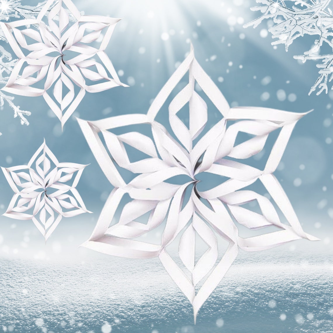 3D Paper Snowflakes Kit - Christmas Crafts - Kids Craft Kit - DIY Craft ...