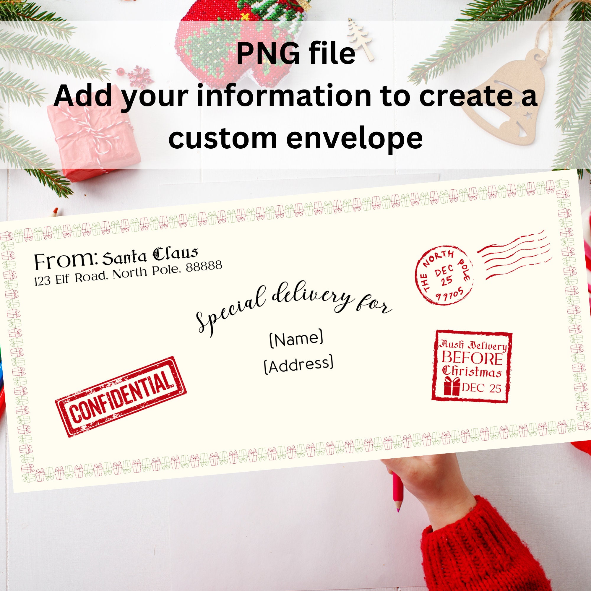 Letter to Santa - Envelope Png, Letter From Santa, Santa Envelope PNG ...