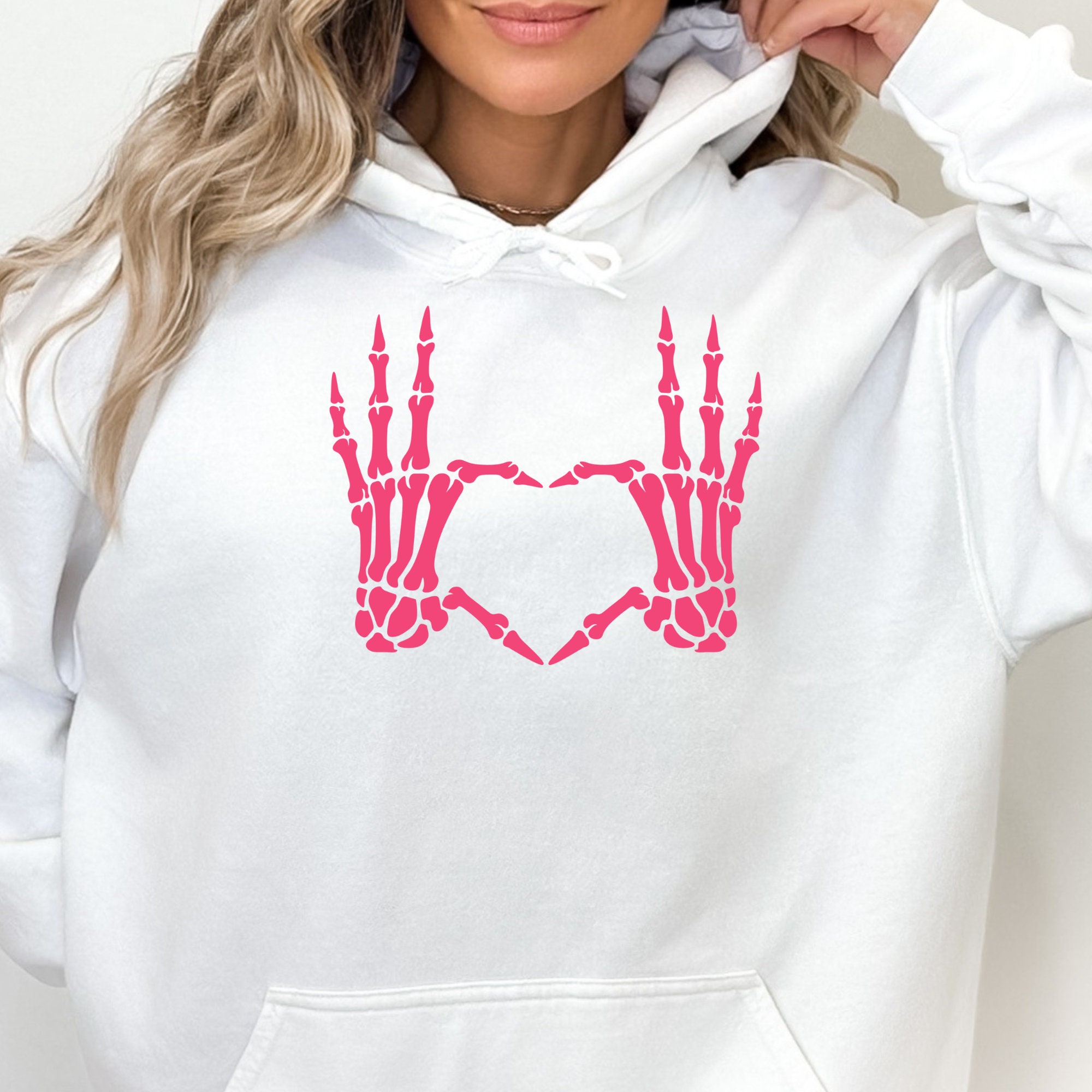 PNG, Pink Skeleton Hand Heart SVG, Skeleton, Valentines Day Png ...