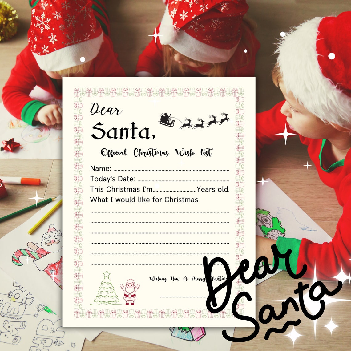 Kids Letter to Santa Santa Claus, Letter to Santa, Letter From Santa ...