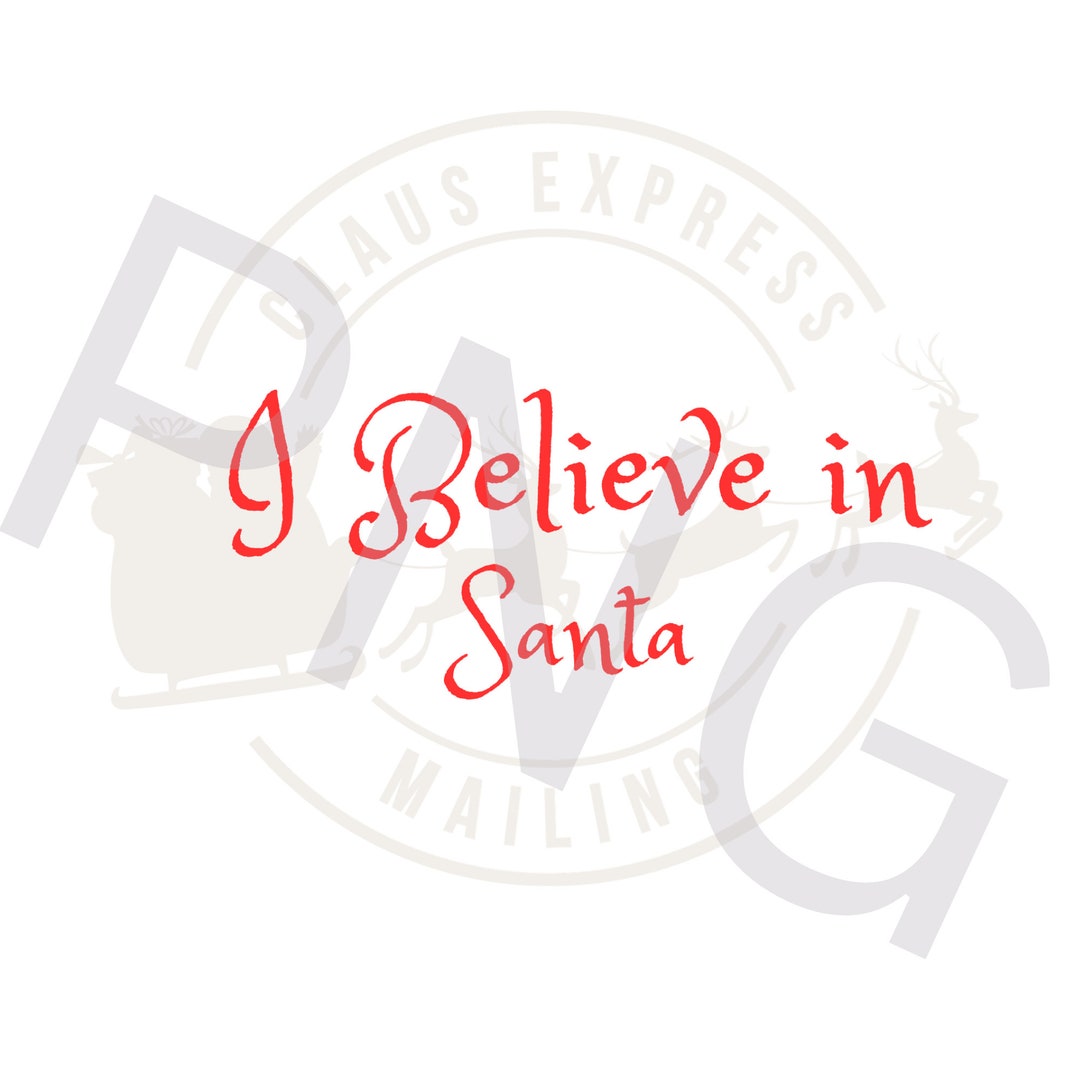 I Believe in Santa Digital Png, Vintage Santa Png, Old School Father ...