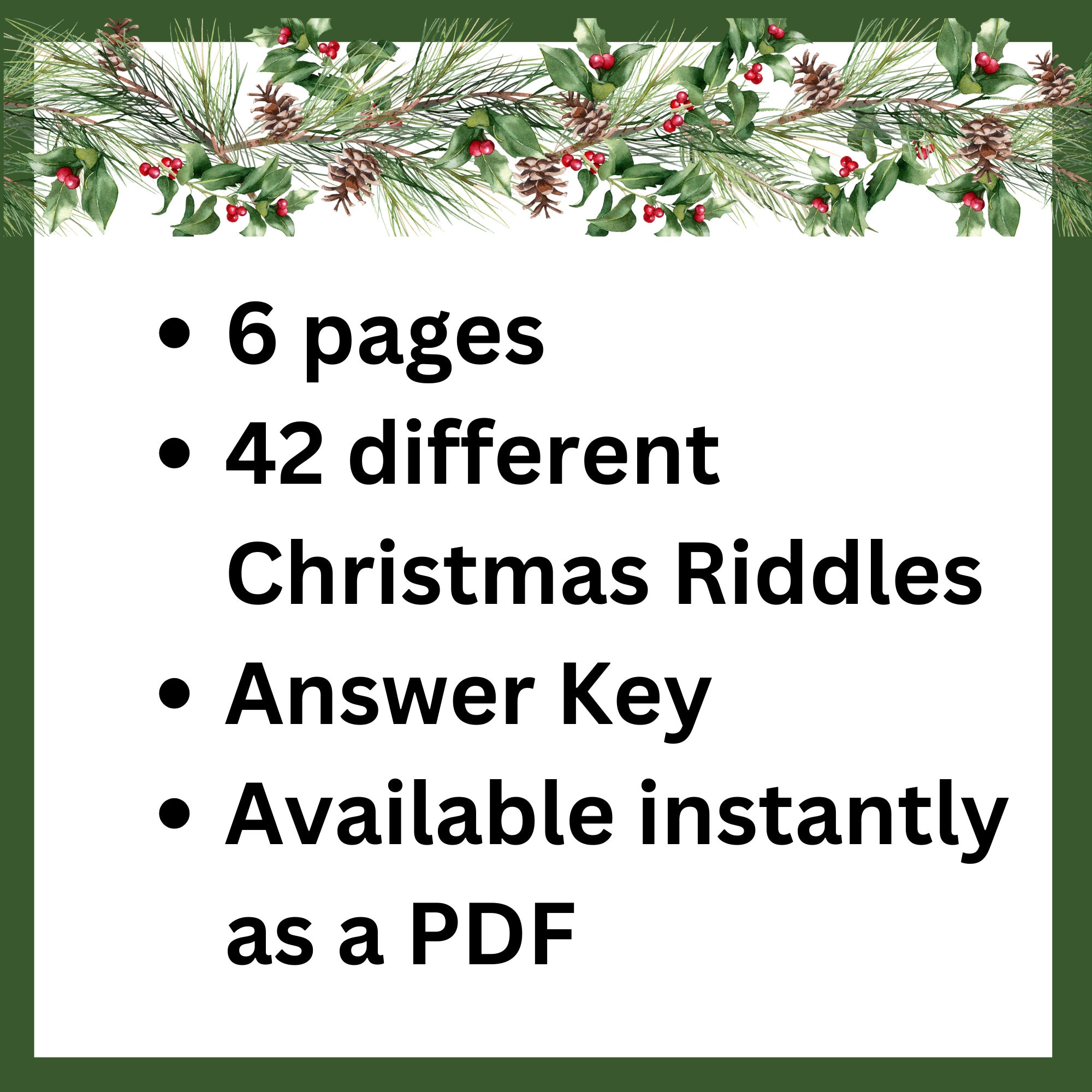 Christmas Riddles Game, Printable Christmas Games for Kids, Fun ...