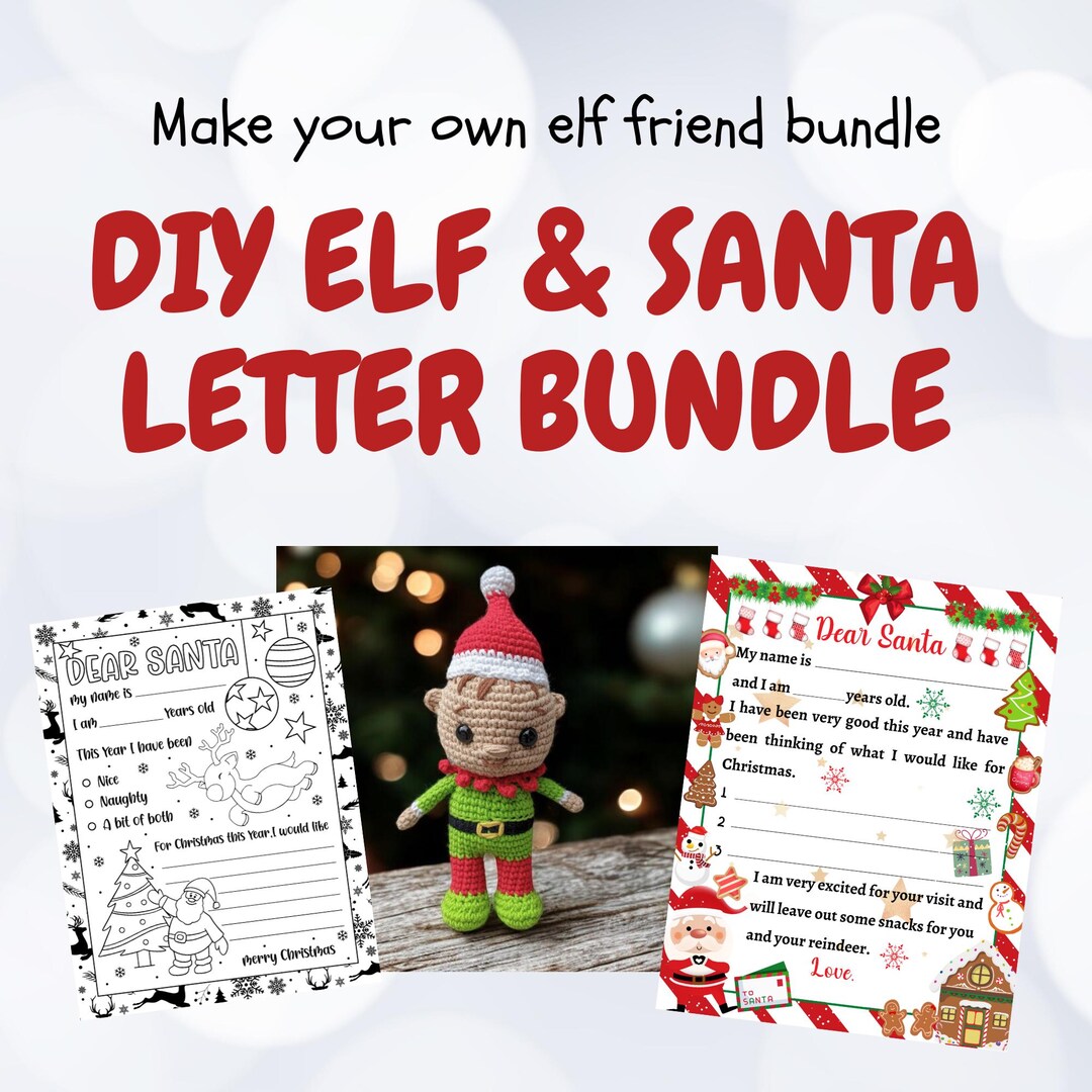 Christmas Elf Crochet Pattern, Santa Letter, Kids Craft, Letter to ...